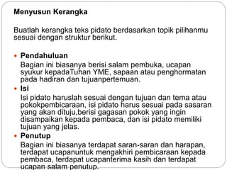 Menulis pidato bahasa indoesia | PPTX