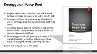 Menulis Policy Paper dan Policy Brief | PDF