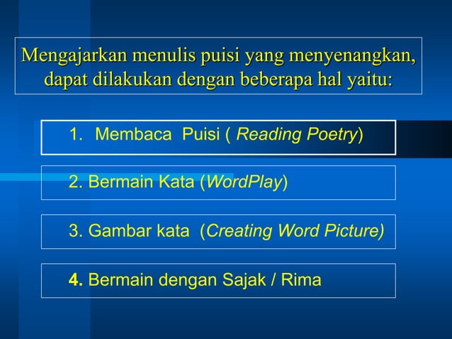 menulis puisi yang menyenangkan.ppt