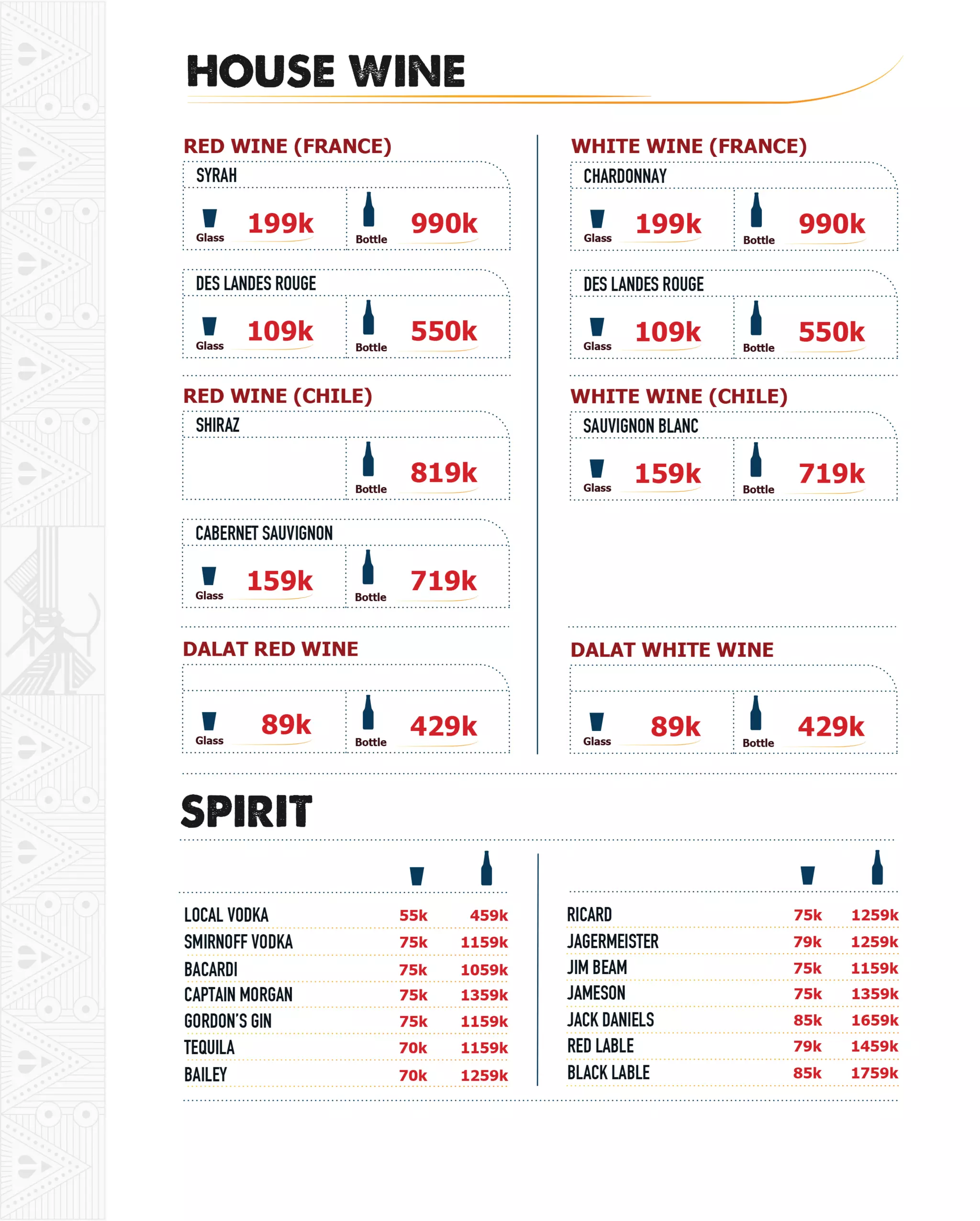 Menu Lua Dai Viet Restaurant update 01-2023 | PDF