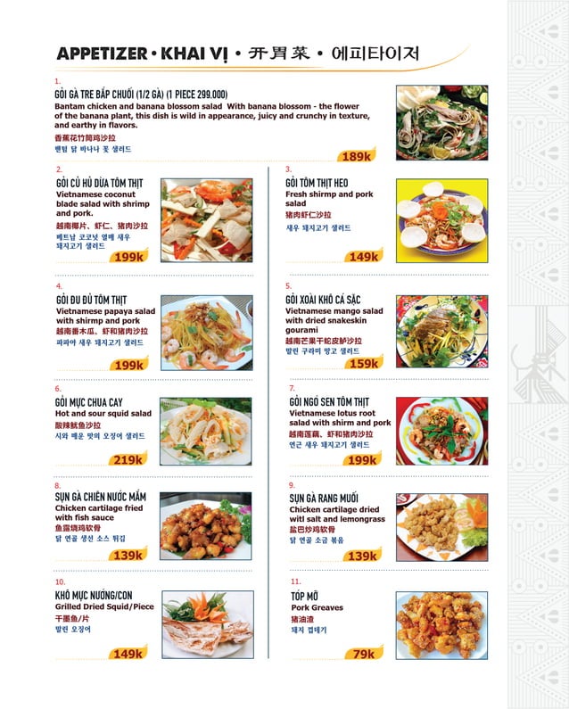 Menu Lua Dai Viet Restaurant update 01-2023 | PDF | Free Download