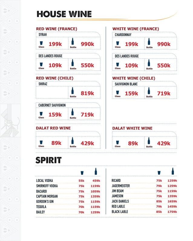 Menu Lua Dai Viet Restaurant update 01-2023 | PDF