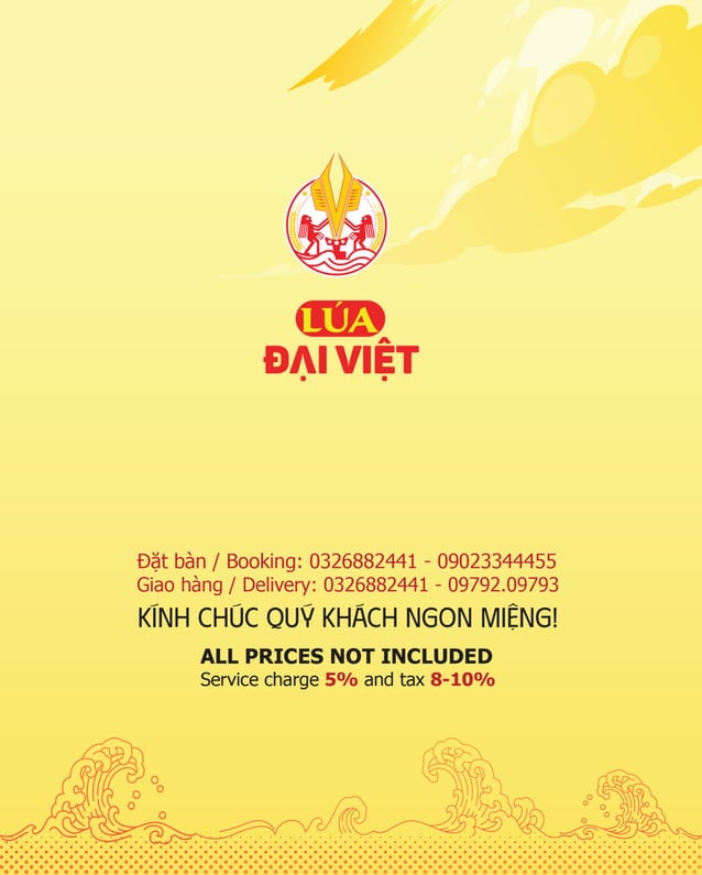 Menu Lua Dai Viet Restaurant update 01-2023 | PDF