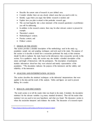 Research Report Writing | DOCX