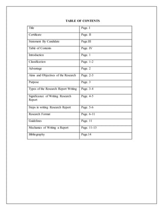 Research Report Writing | PDF