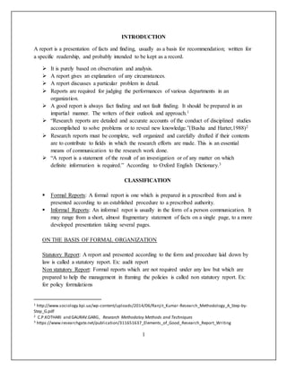 Research Report Writing | DOCX