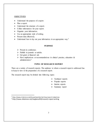 Research Report Writing | PDF