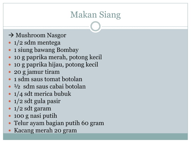 Menu masakan italia lansia | PDF