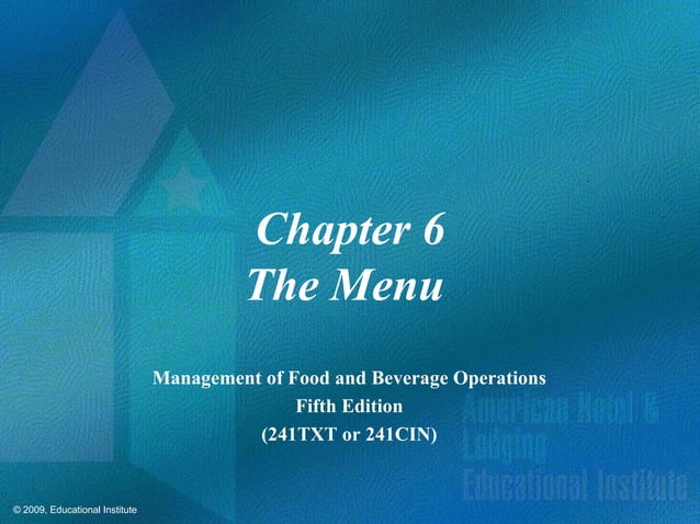 Menu merchandising and menu planning.ppt | Food & Drink