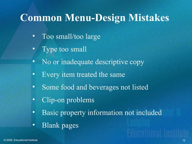 Menu merchandising and menu planning.ppt | Food & Drink