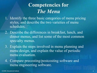 Menu merchandising and menu planning.ppt