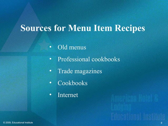Menu merchandising and menu planning.ppt | Food & Drink