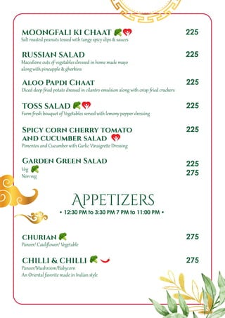 HARSHA THE FERN - FOOD MENU | PDF