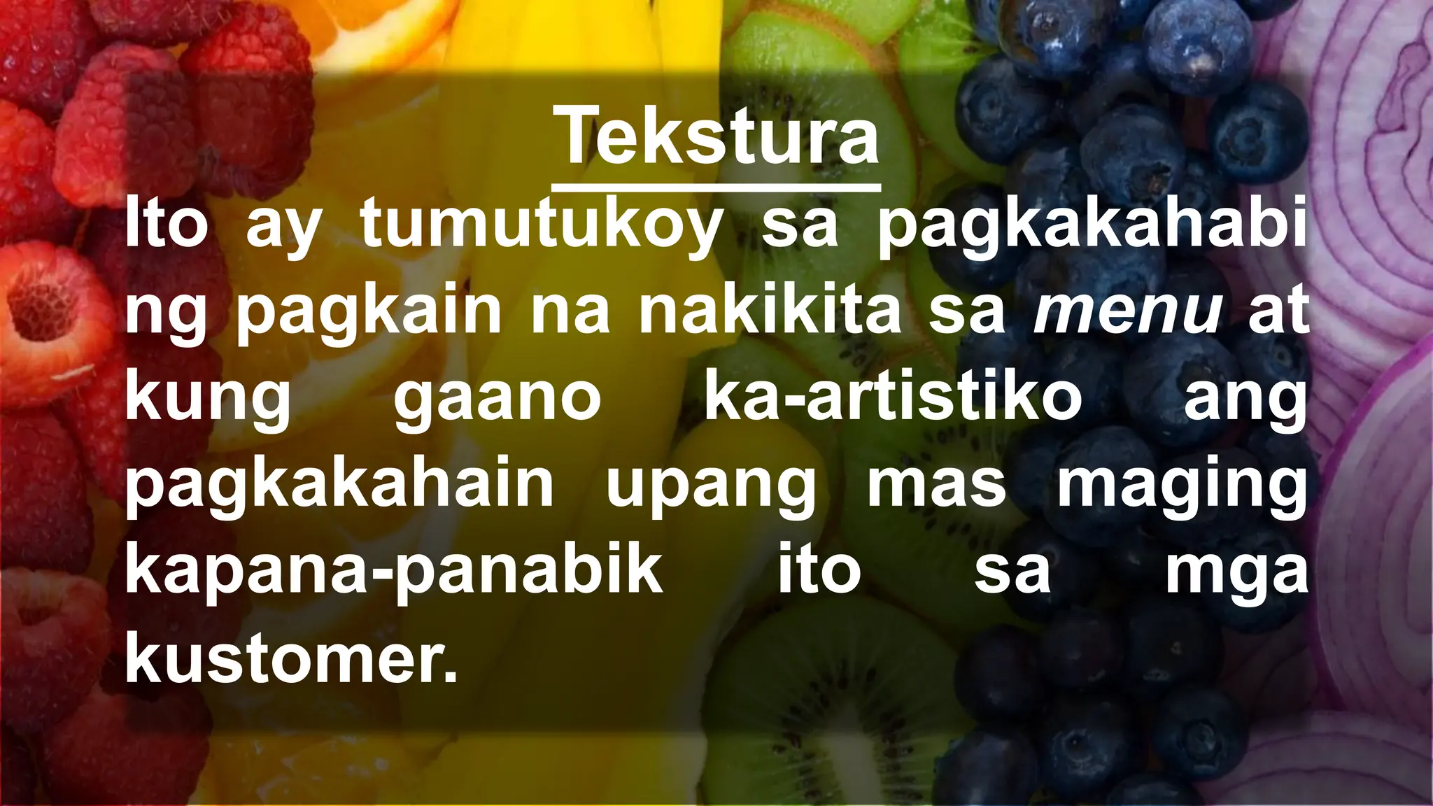 Filipino sa Piling Larang-menu ng Pagkain | PPTX