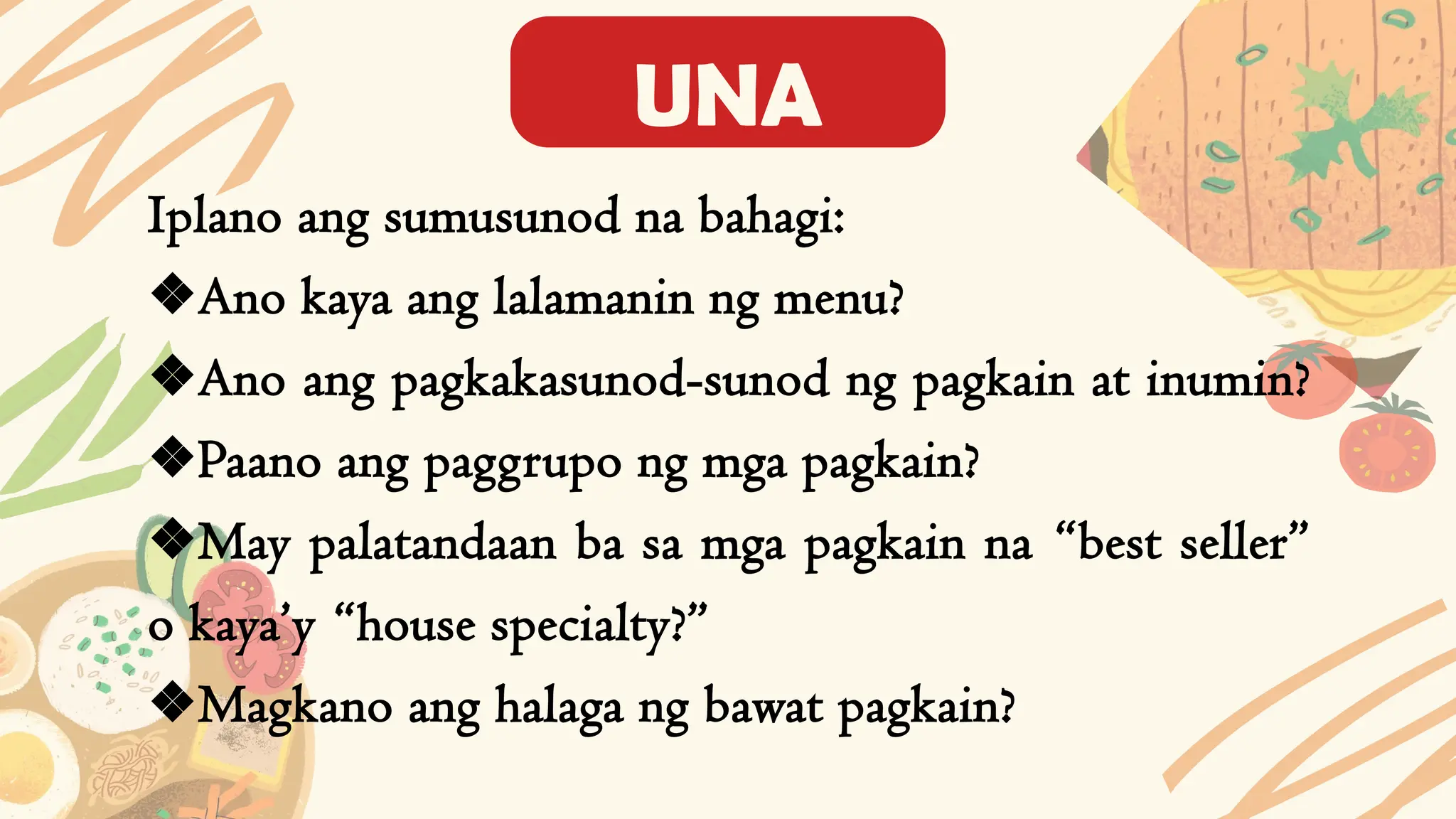 Piling Larang sa Filipino MENU NG PAGKAIN.pptx