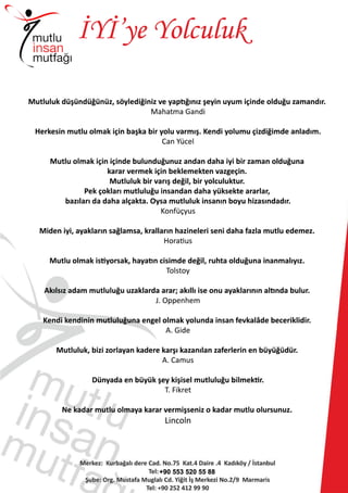 MUTLU İNSAN MUTFAĞI Menü | PDF