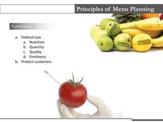 Menu planning by M.Naveen Kumar | PPT