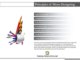 Menu planning by M.Naveen Kumar | PPT