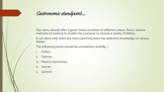 Menu planning | PPTX