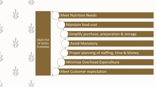 Menu planning | PPT
