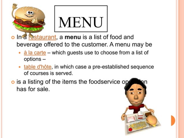 Menu planning | PPT