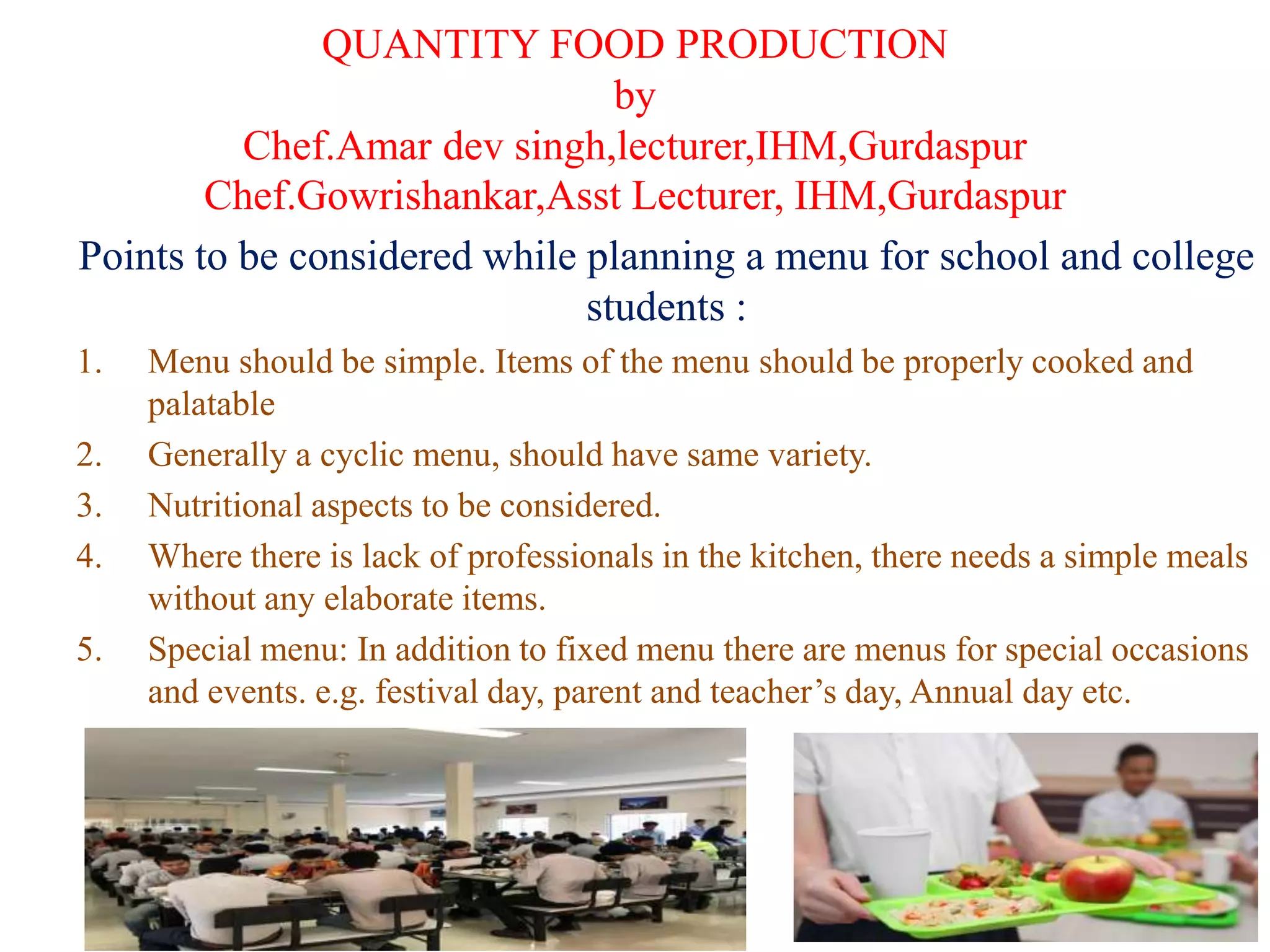 menu planning.ppt | Cooking | Food & Drink