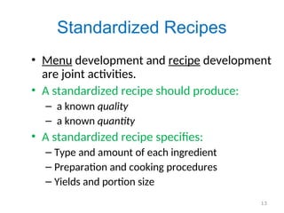 Menu planning discovery platform software | PPT