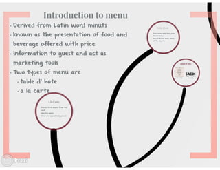 Menu plannings and menu engineering | PDF