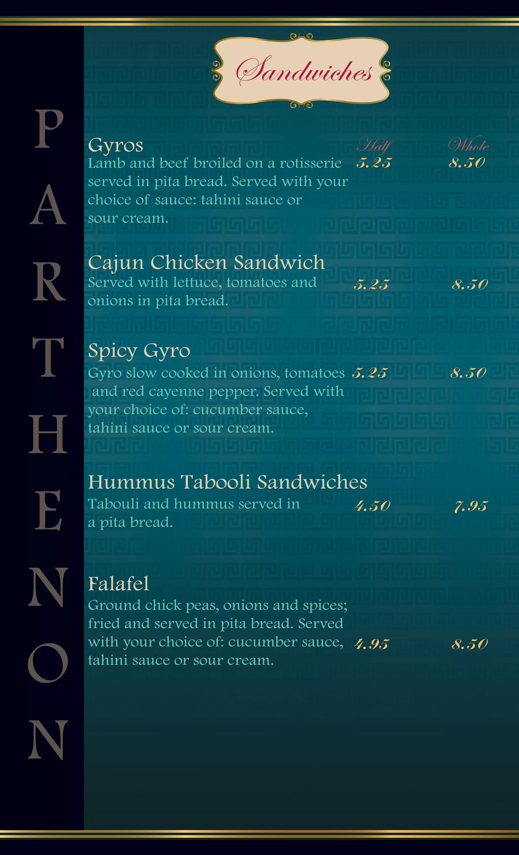 Parthenonindy Restaurant - Menu | PDF | Food & Drink
