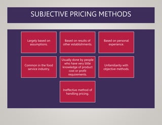 Introduction to Menu Pricing & Factors .pptx