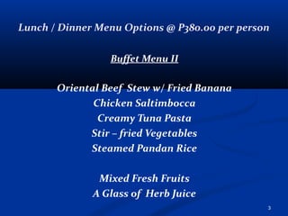 Menu quotation | PPT