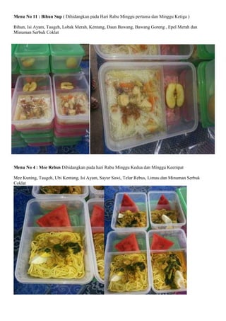 Menu rancangan makanan tambahan | DOC