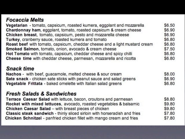 LP Menu Layout | KEY