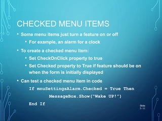 Menu stripe | PPTX | Operating Systems | Computer Software and Applications