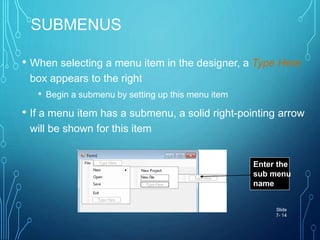 Menu stripe | PPTX | Operating Systems | Computer Software and Applications