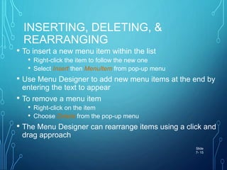 Menu stripe | PPTX | Operating Systems | Computer Software and Applications