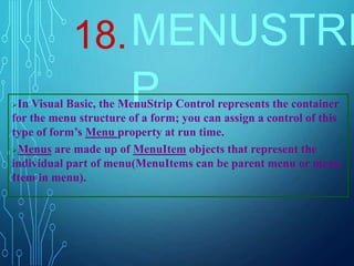 Menu stripe | PPTX | Operating Systems | Computer Software and Applications