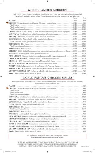 Menu Ted's Grill | PDF