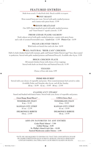 Menu Ted's Grill | PDF