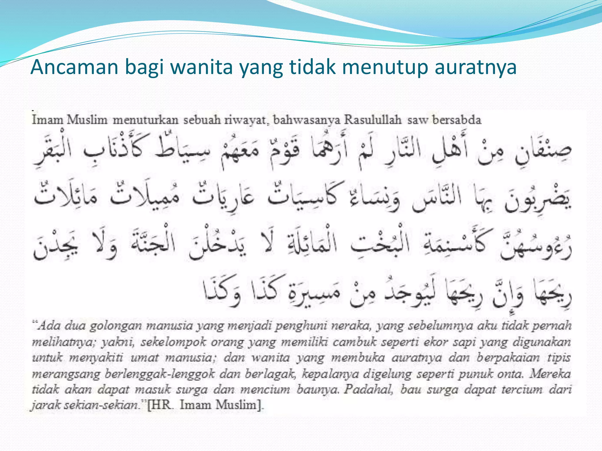 Menutup Aurat yang Benar - Sesuai Syariah .PPT