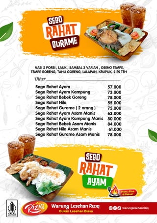 Tempat bukber enak di pekalongan Warung lesehan riziq | PDF