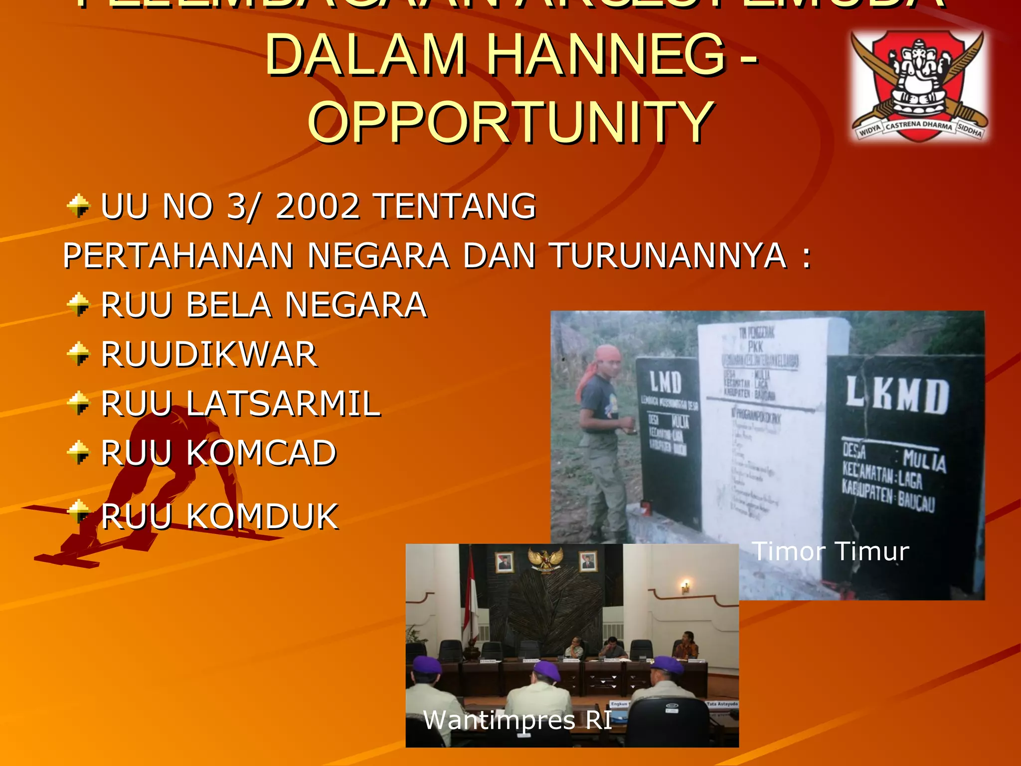 Korps Menwa (Resimen Mahasiswa) Menjawab Tantangan Global | PPT
