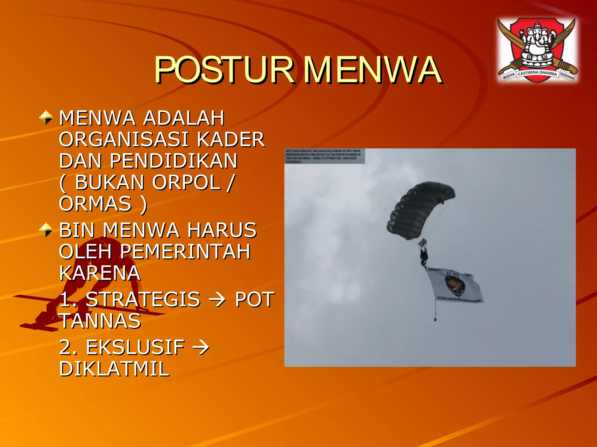 Korps Menwa (Resimen Mahasiswa) Menjawab Tantangan Global | PPT