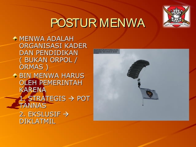 Korps Menwa (Resimen Mahasiswa) Menjawab Tantangan Global | PPT