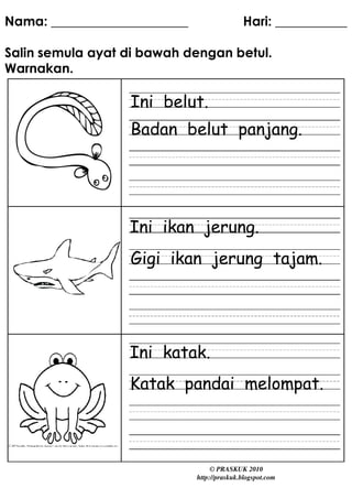 Menyalin ayat yang mudah (1) | PDF