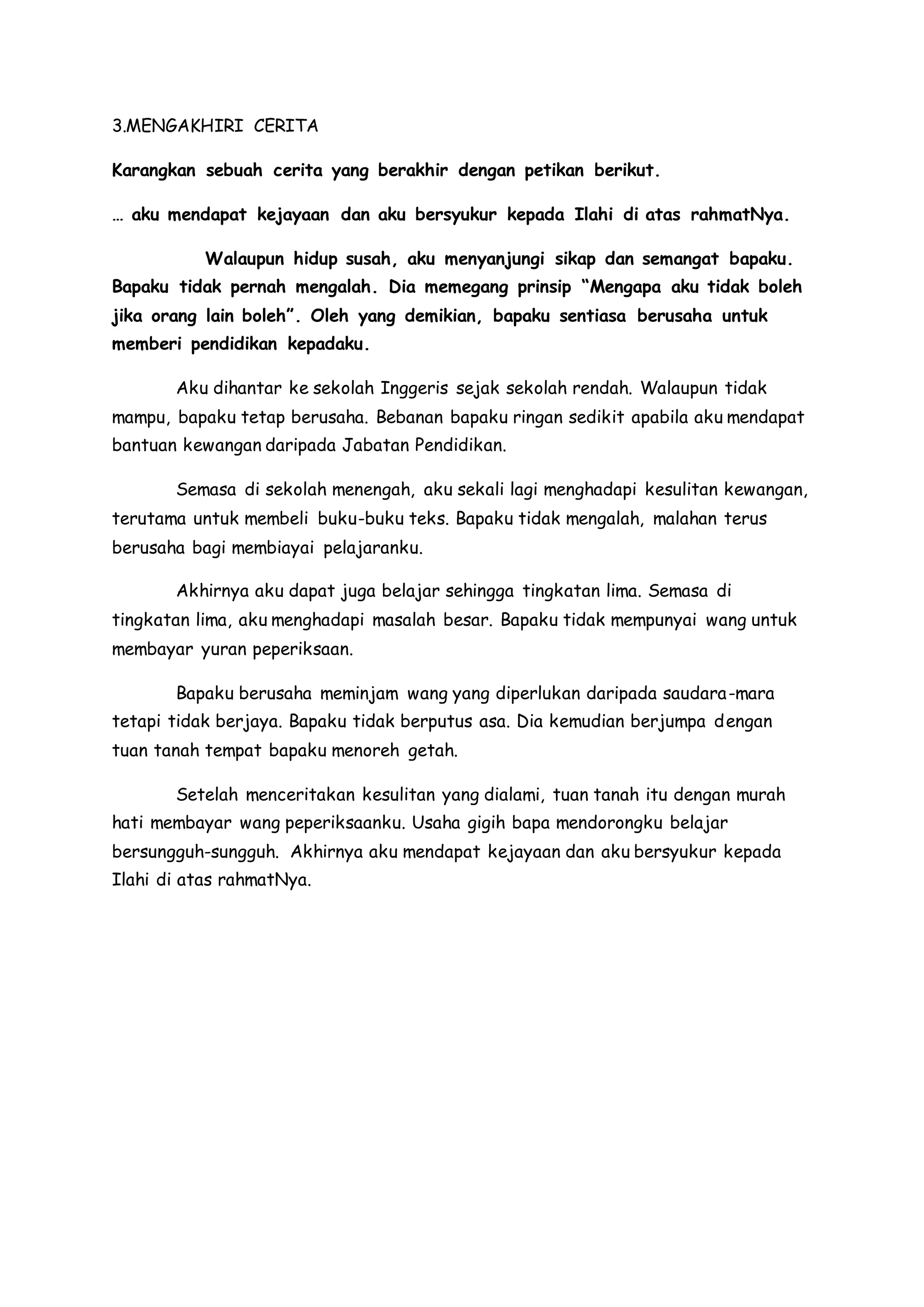 Menyambung cerita | DOCX