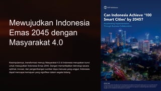 Menyambut Masyarakat 4.0 dan Indonesia Emas 2045 | PPTX
