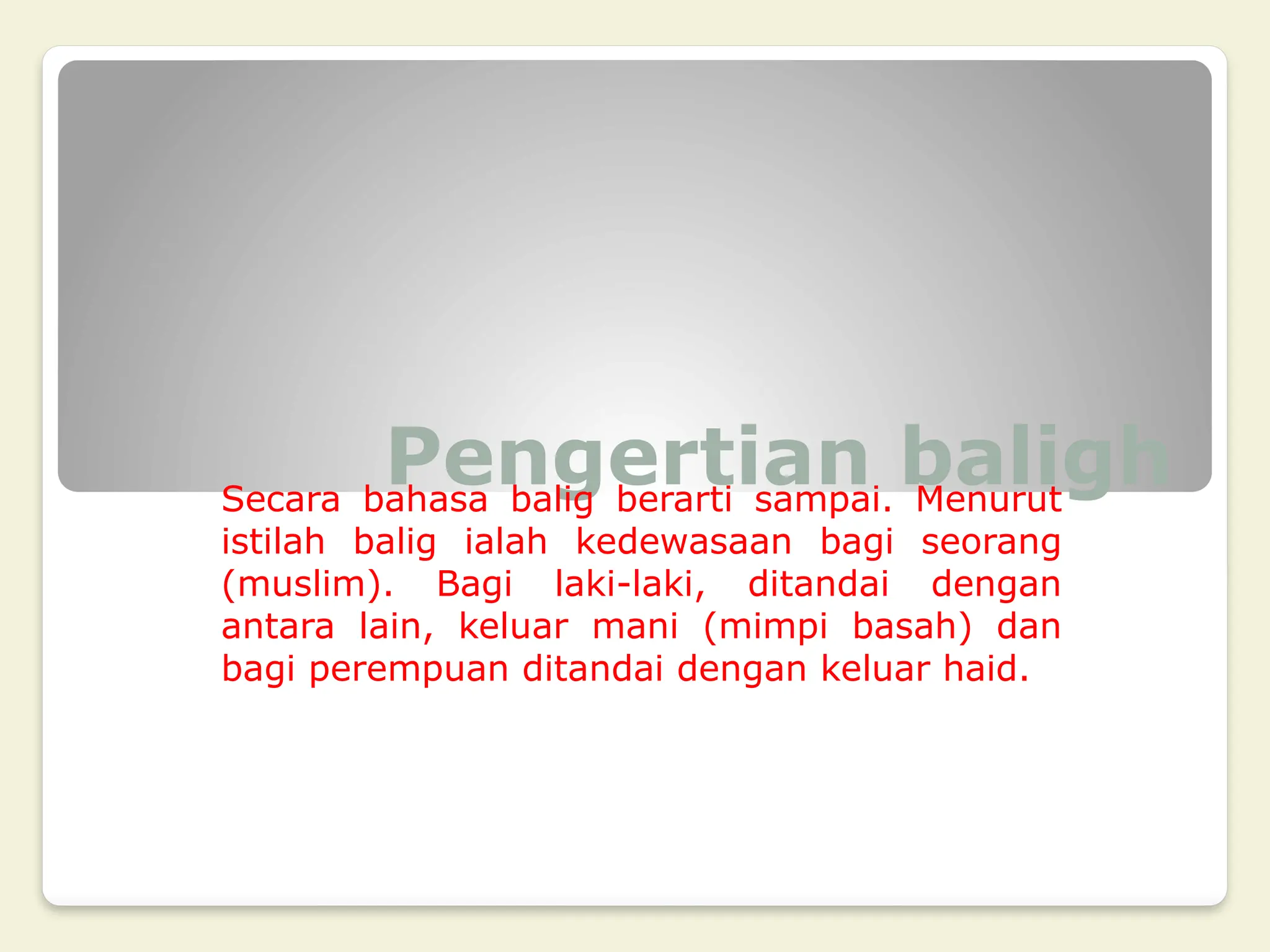 Materi PAI Menyambut usia baligh Kelas 4 Semester 1 Kurikulum merdeka | PPTX