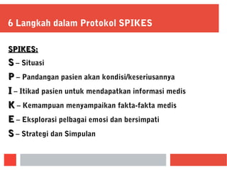 Menyampaikan Kabar Buruk dengan Protokol SPIKES | ODP