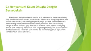 Menyantuni kaum dhuafa ppt | PPT